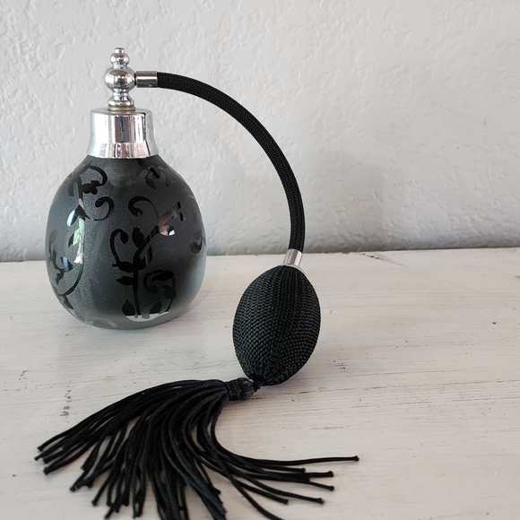 Accents | Vintage Perfume Bottlw Matte Black W Filigree Pump You Can ...